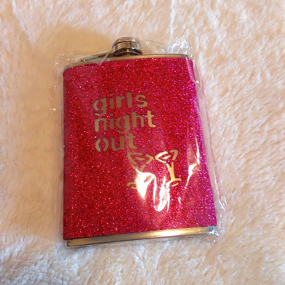 Source Unknown | Other | New Girls Night Out Pink Glitter 8 Oz Flask ...